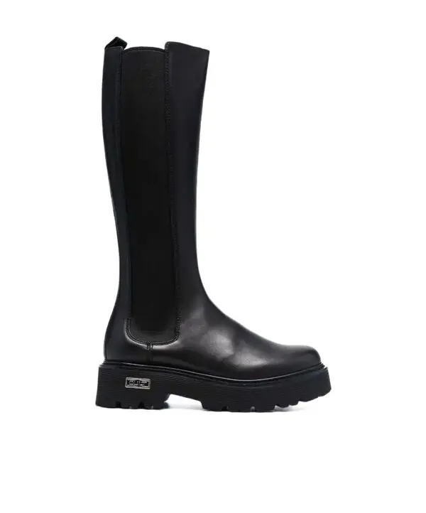 Cult Gaia Chunky Leather Knee-length Boots - Black