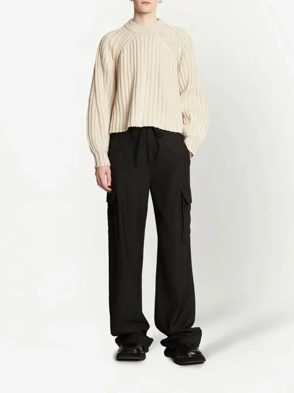 Proenza Schouler Cropped Ribbed-knit Jumper