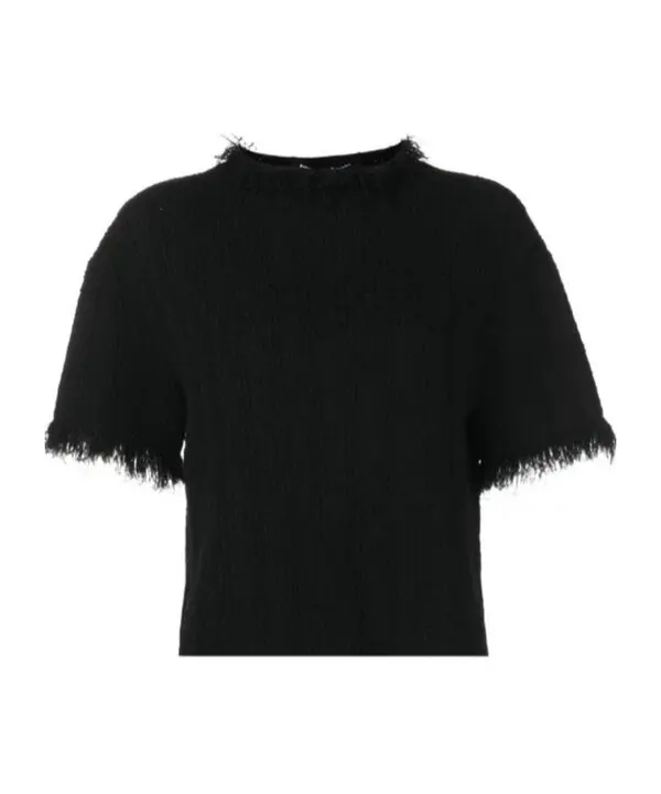 Proenza Schouler Frayed-edge Short-sleeve Jumper