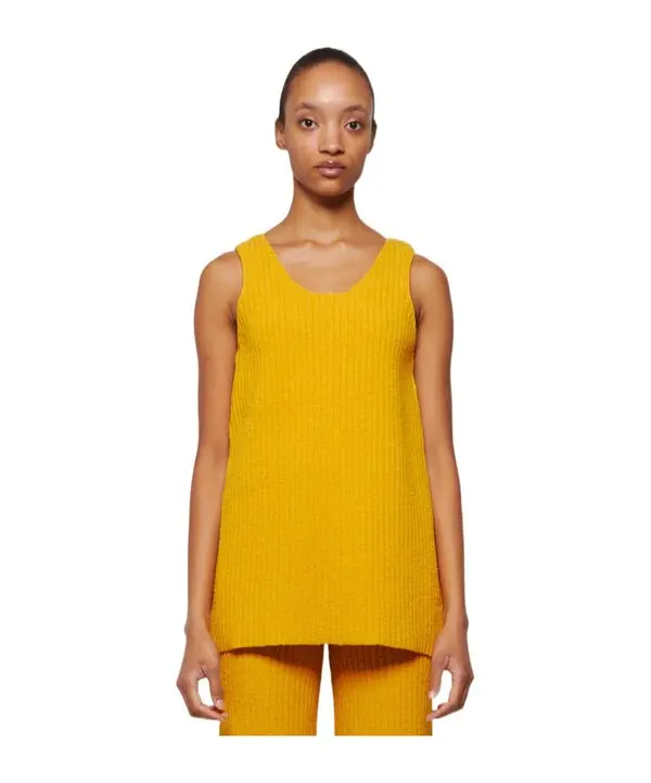 Proenza Schouler Sleeveless Bouclé Knit Top - Orange
