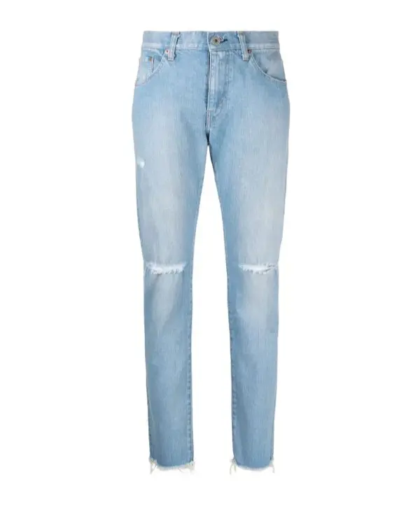 Junya Watanabe Distressed Skinny-cut Jeans