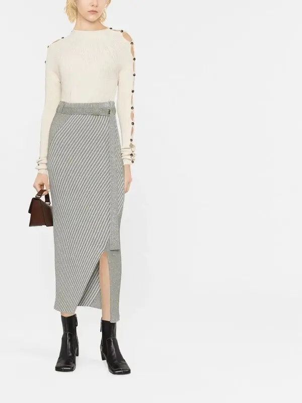 Proenza Schouler Micro-rib Button-embellished Jumper