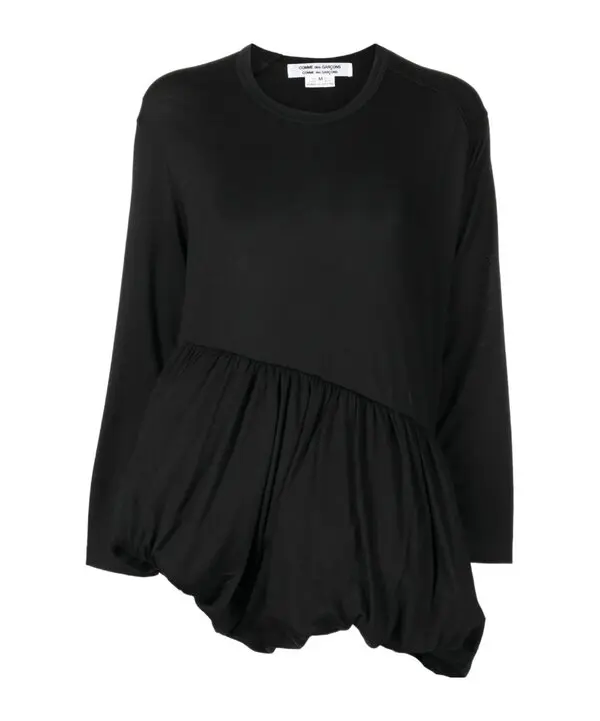 Comme Des Garçons Gathered-hem Detail Blouse