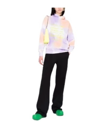 MSGM Slogan-print Tie-dye Hoodie