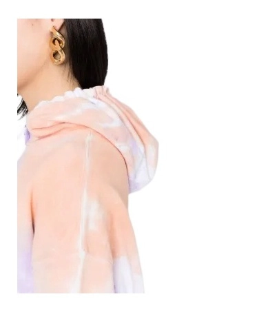 MSGM Slogan-print Tie-dye Hoodie
