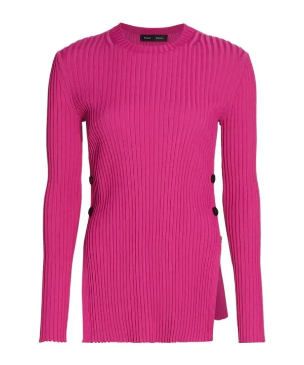 Proenza Schouler Rib Knit Long Sleeve Sweater