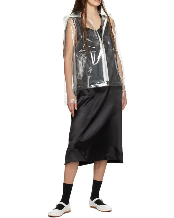 Comme Des Garçons Slogan-print Transparent Jacket