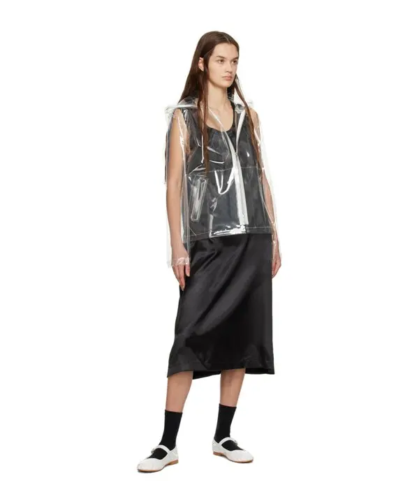 Comme Des Garçons Slogan-print Transparent Jacket