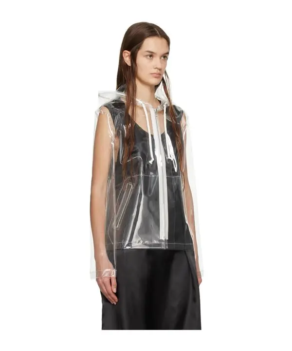 Comme Des Garçons Slogan-print Transparent Jacket