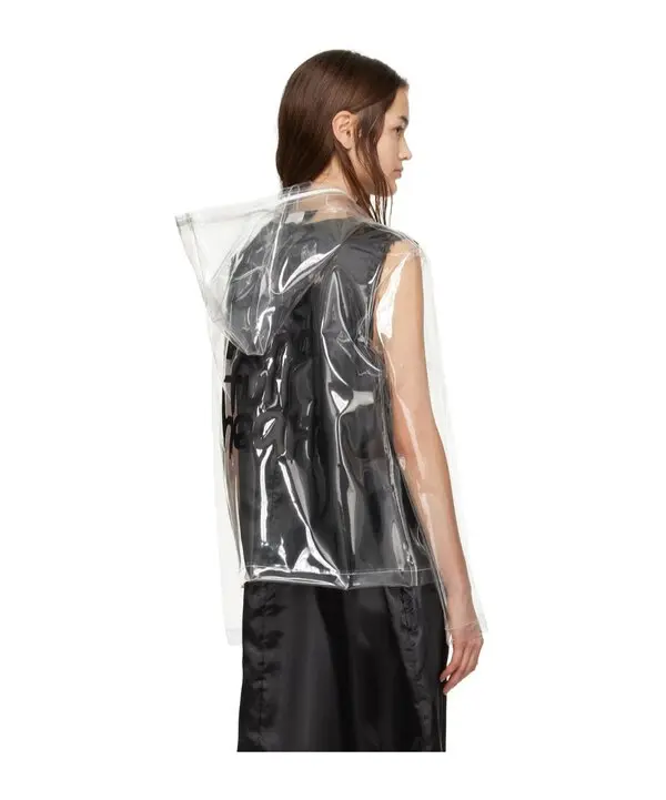 Comme Des Garçons Slogan-print Transparent Jacket