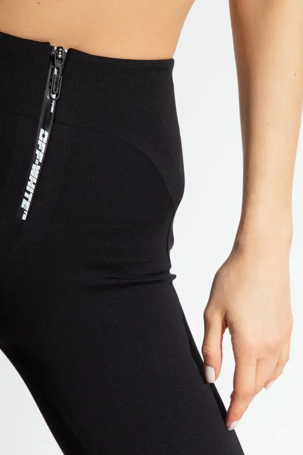 Off-White Logo Printed Zip Detailed Shorts - Black