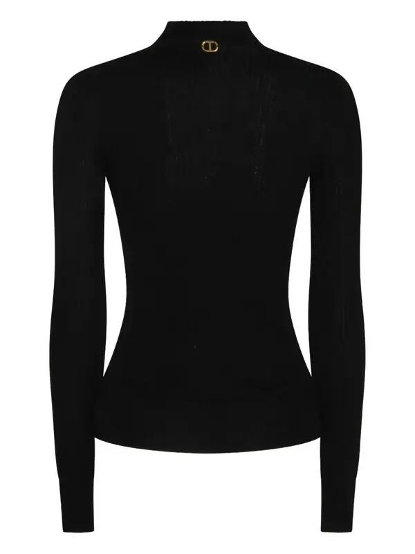 TWINSET Ribbed High-neck Sweater