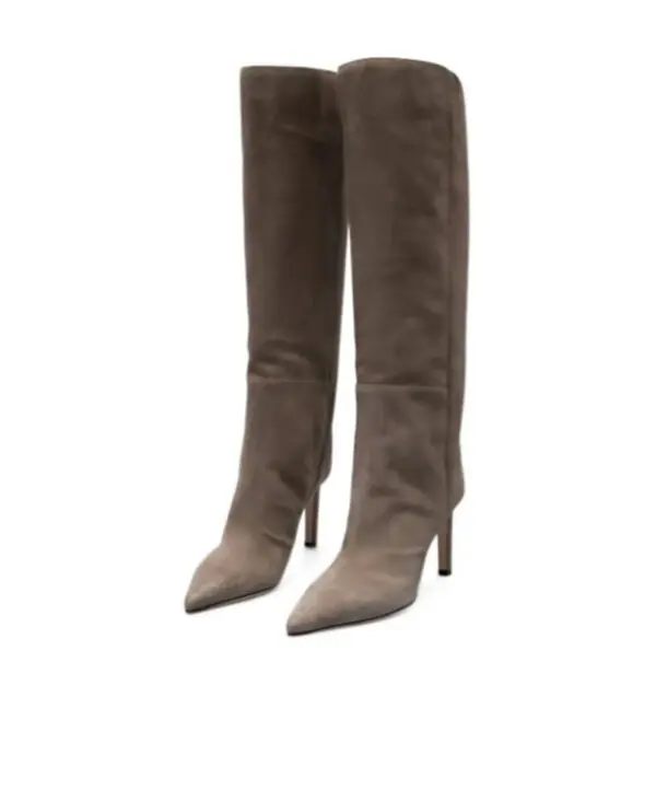 JIMMY CHOO 85mm Alizze Pointed-toe Knee-high Boots