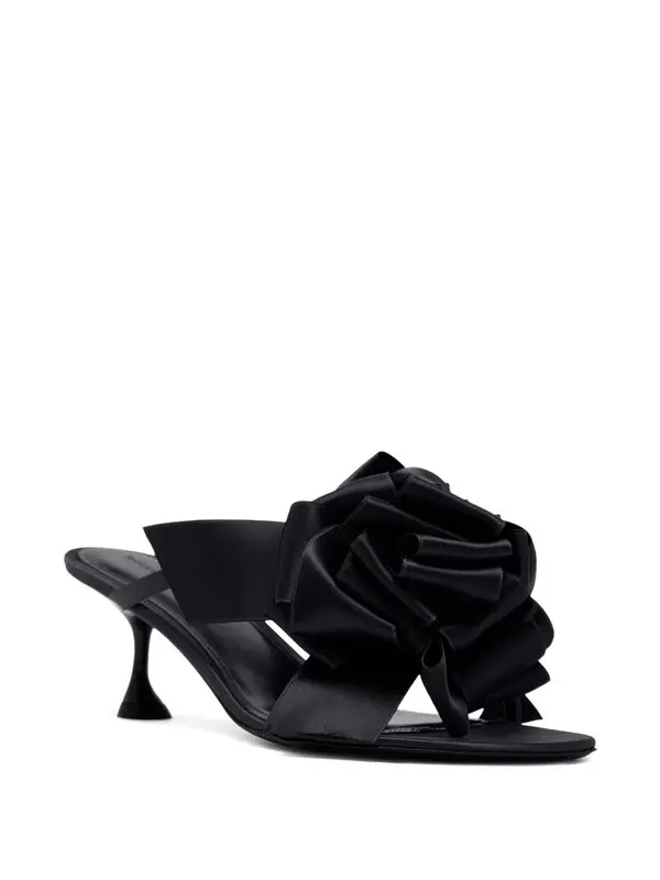 Proenza Schouler Rose-embellished Mid Heel Sandals