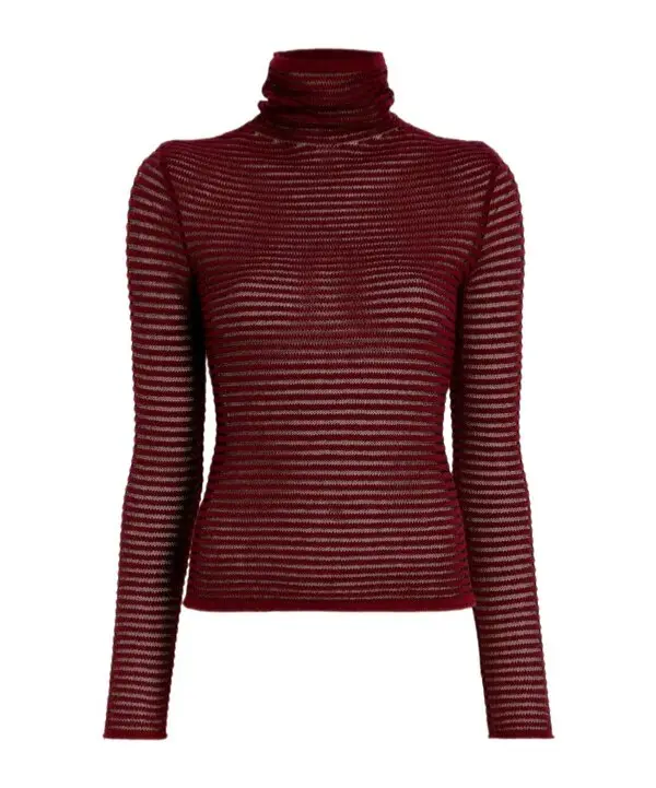 Proenza Schouler Hailey Ribbed Turtleneck Top