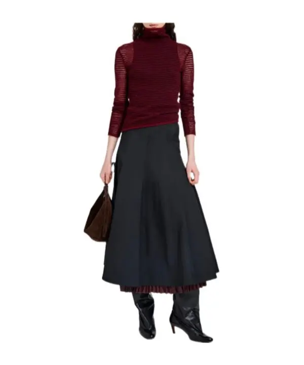 Proenza Schouler Hailey Ribbed Turtleneck Top