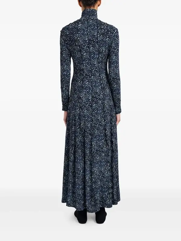 Proenza Schouler Mabel Turtleneck Ruffled Maxi Dress