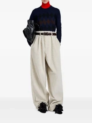 Proenza Schouler Diamond-pattern Merino Wool-silk Blend Sweater