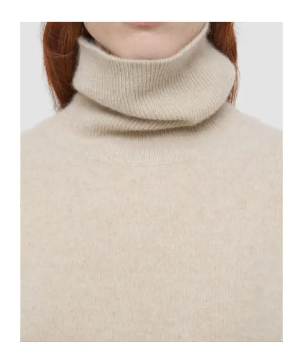 JOSEPH Turtleneck Sleeveless Vest - Beige
