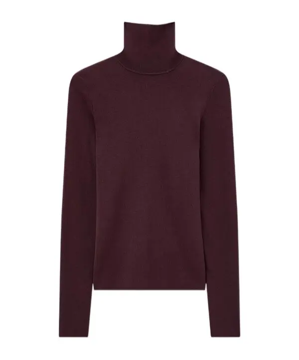 JOSEPH Turtleneck Long-sleeve Sweater - Cherry Wine