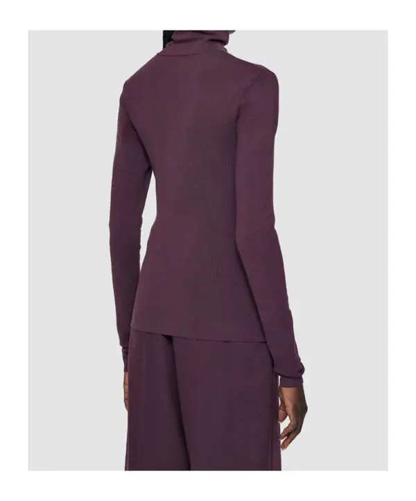 JOSEPH Turtleneck Long-sleeve Sweater - Cherry Wine