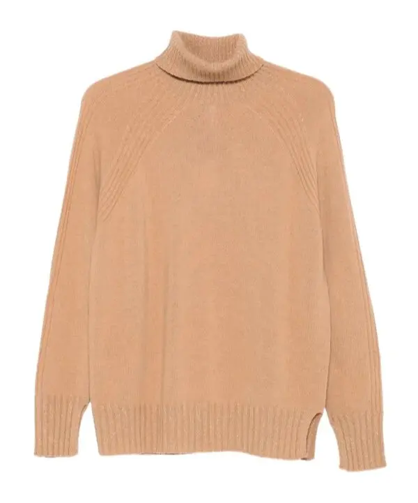 TWINSET Turtleneck Ribbed Sweater