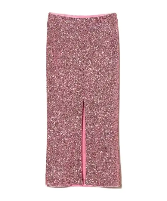 TWINSET Sequin-embellished Split Maxi Skirt