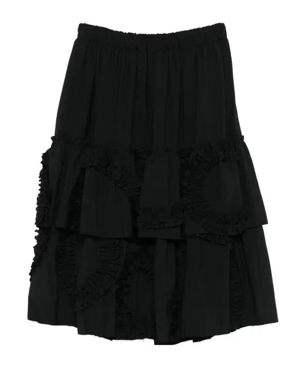 Comme Des Garçons Ruffled-tiered Midi Skirt