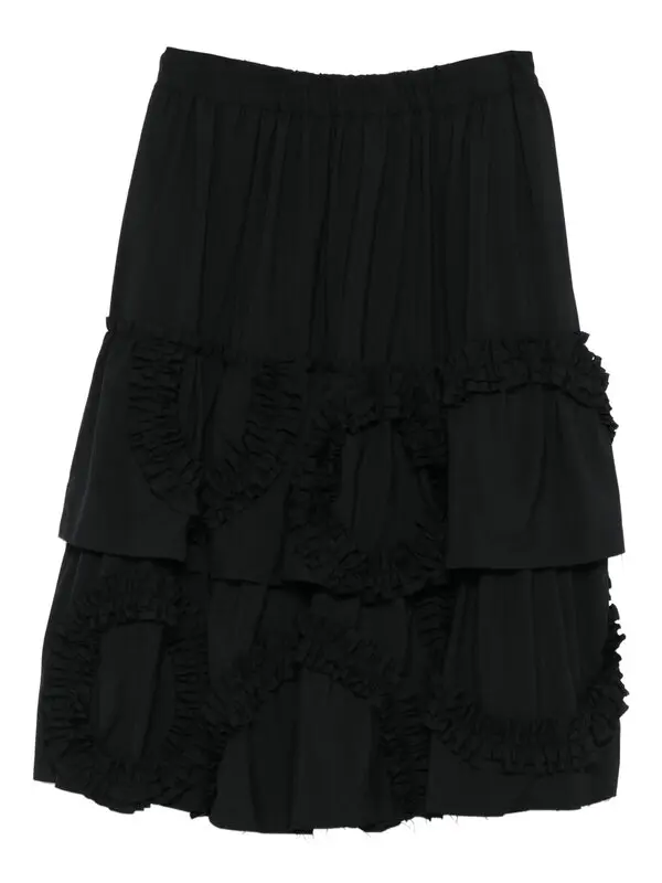 Comme Des Garçons Ruffled-tiered Midi Skirt