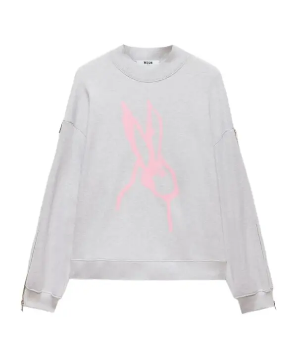MSGM Graphic-print Cotton Sweatshirt