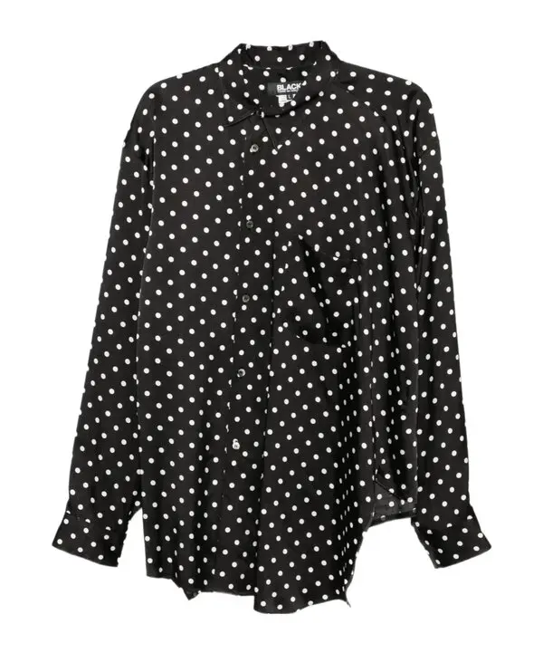 Comme Des Garçons Polka-dot Asymmetric Shirt