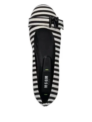 MSGM Striped Flat Shoes