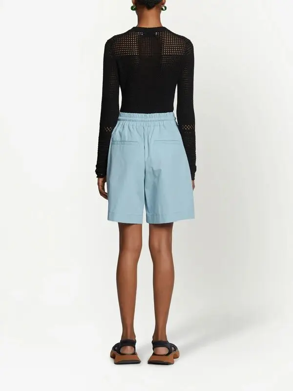 Proenza Schouler White Label Cotton-linen Drawstring Shorts