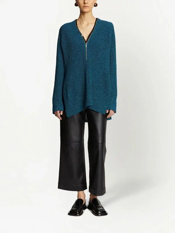 Proenza Schouler White Label V-neck Curved Hem Jumper