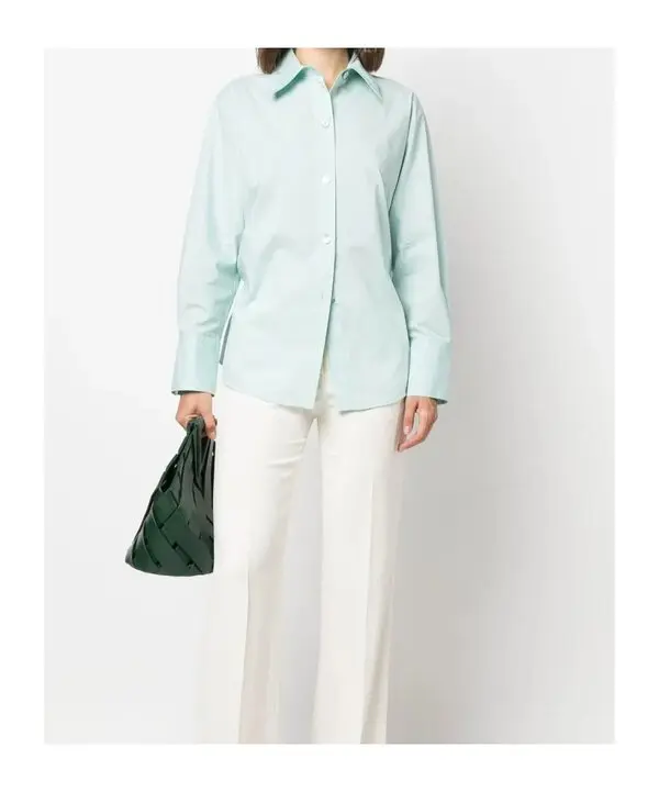 Vince Tie Back Long Sleeved Buttoned Shirt - White