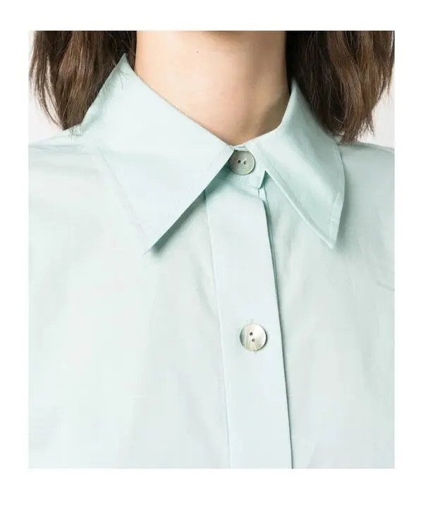 Vince Tie Back Long Sleeved Buttoned Shirt - White