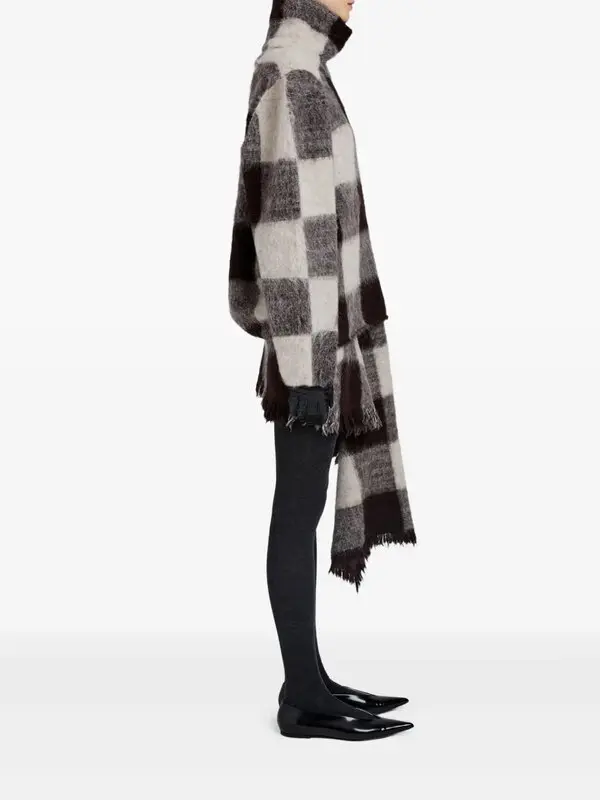 Proenza Schouler High-neck Check-print Sweater