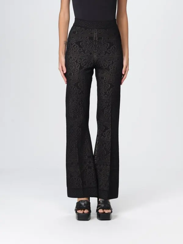 TWINSET Damask-pattern Flared Trousers