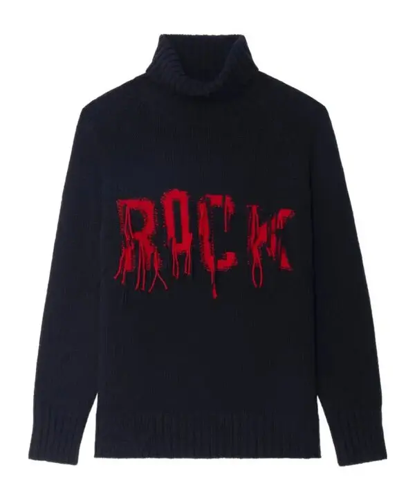 Zadig&Voltaire Roll-neck Frayed-detail Sweater