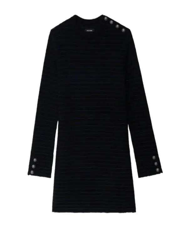 Zadig&Voltaire Striped Button-detailed Mini Dress