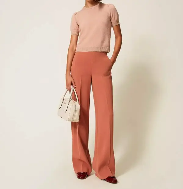 TWINSET Puff-sleeve Sweater - Nude