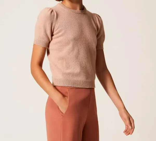 TWINSET Puff-sleeve Sweater - Nude