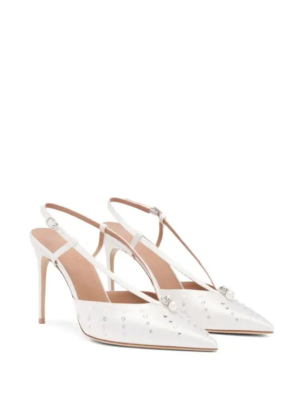 MALONE SOULIERS Crystal-pearl Embellished Pumps