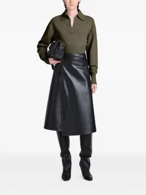 Proenza Schouler Polo-neck Ribbed Sweater - Green