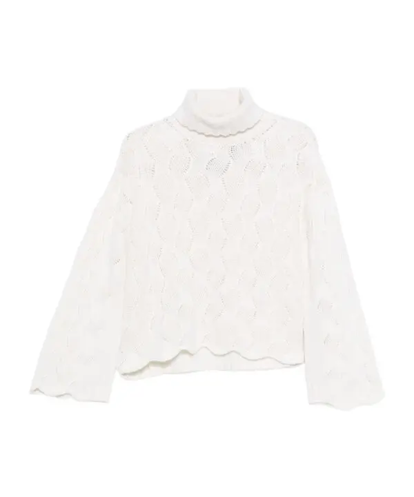 TWINSET Cable-knit Turtleneck Sweater