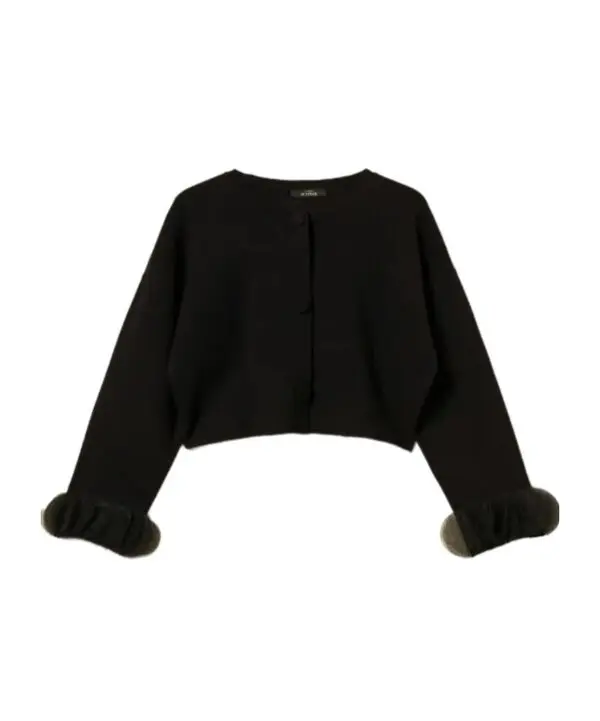 TWINSET Organza-cuff Knit Jacket