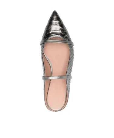 MALONE SOULIERS Leather Pointed-toe Flats