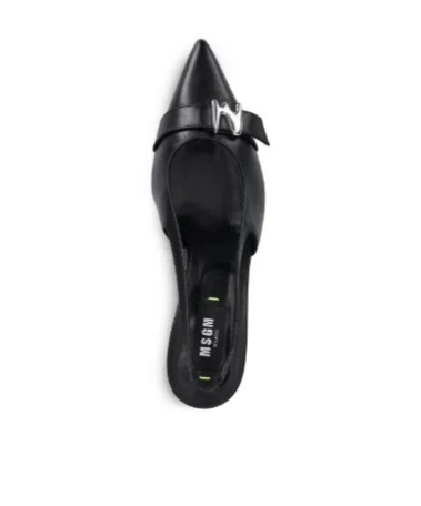 MSGM Slingback Leather Pumps