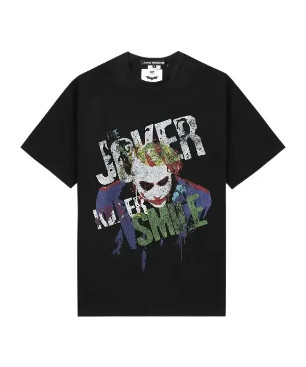 Junya Watanabe The Dark Knight Joker Cotton T-shirt - Black