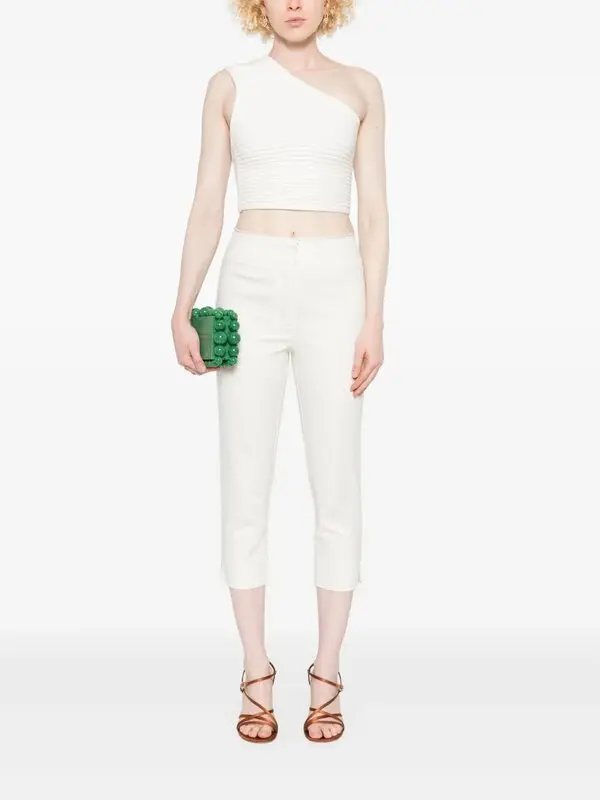 Cult Gaia Cotton One-shoulder Cropped Top